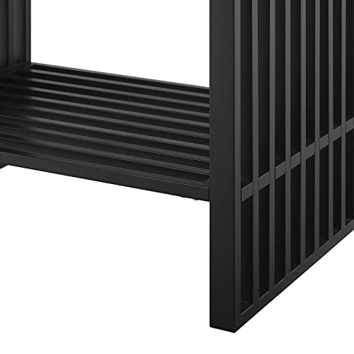 Modway Gridiron 30" Stainless Steel Bathroom Vanity, 30 Inch, Black