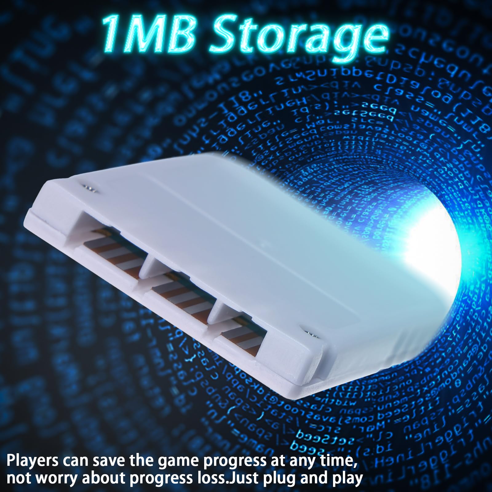 Finera Memory Card for PS1, 1MB Game Memory Card Stick Compatible with PSBOne PS1 Game, Portable & Lightweight