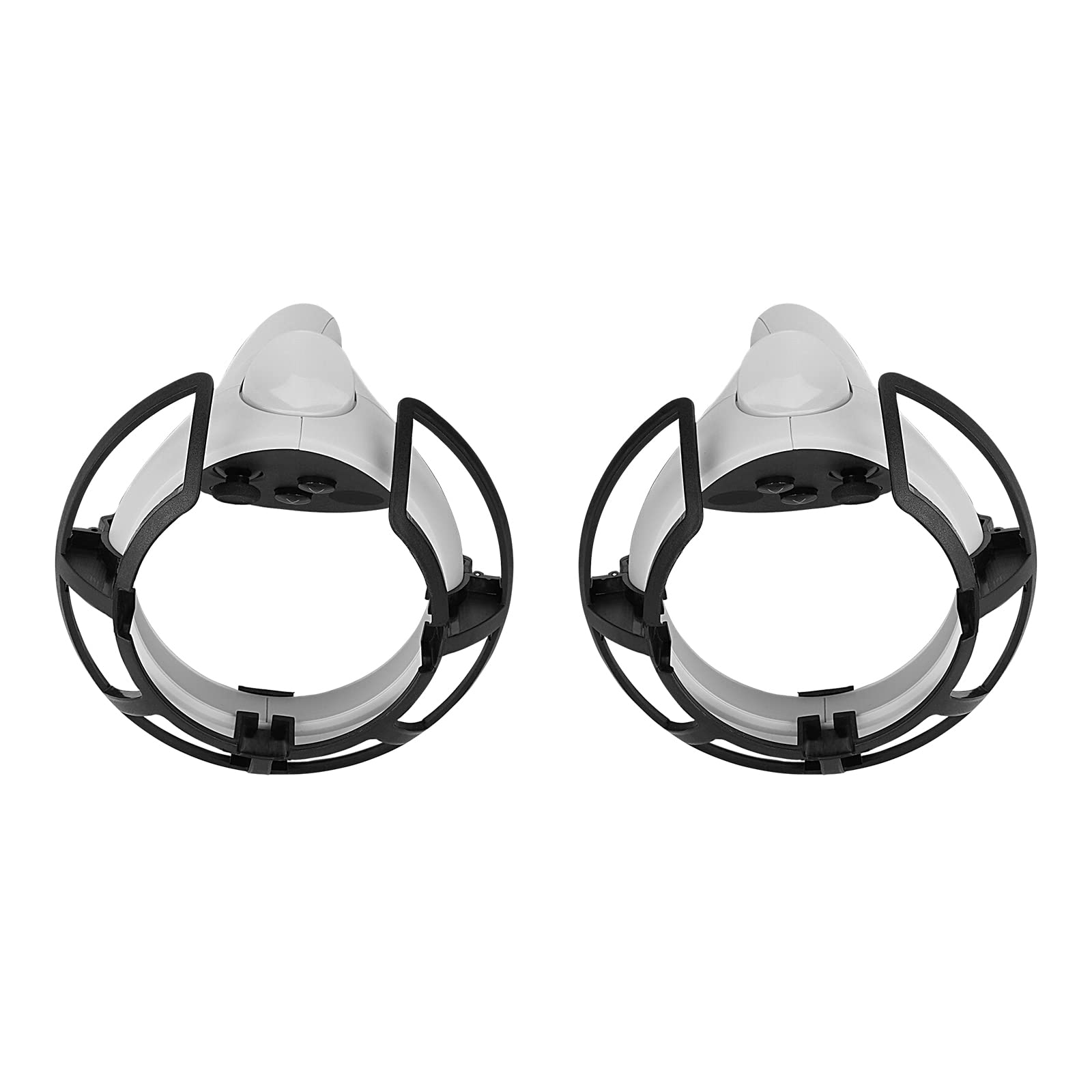 Geekria Anti-Collision Protection Frame Cover Set Compatible with Meta Quest 2 Grip Handle Bumper Guard VR Accessories Virtual Reality Handle Stand Anti Collision Protector