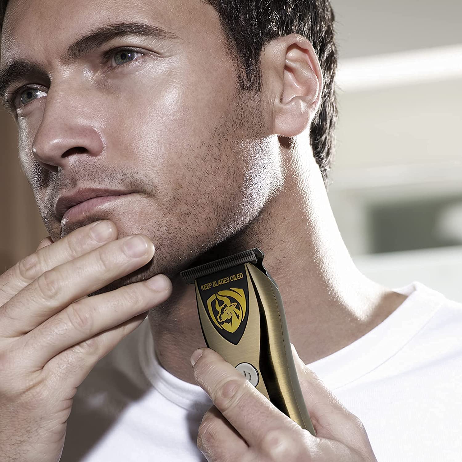 Gentscaped Cordless Professional T-Blade Hair Cutting Kit for Men Mini Beard Trimmer, Rechargeable ZeroGapped Hair Clippers