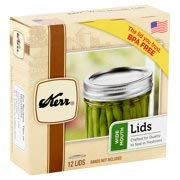 Kerr Mason Jar Lids. Wide Mouth, 12 Pack (Bands not Included) (Pack of 2)