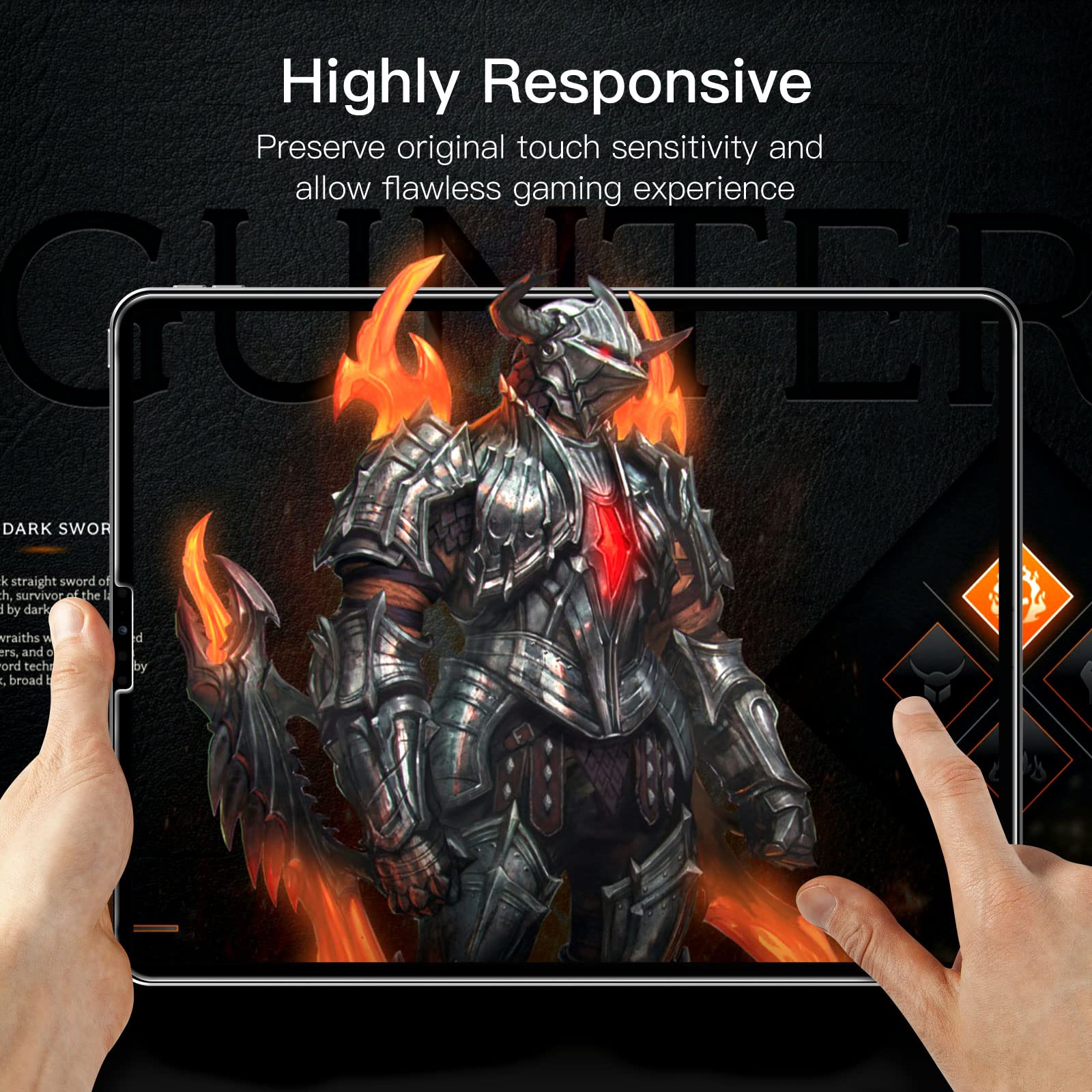JETech Privacy Screen Protector for iPad Pro 12.9-Inch (6th/5th/4th/3rd Generation, 2022/2021/2020/2018), Anti-Spy Tempered Glass Film, 1 Pack