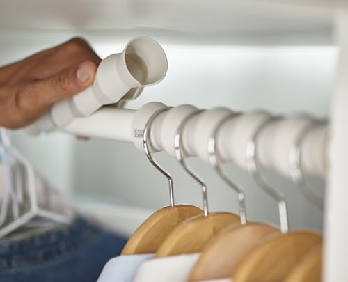 Joseph Joseph Orderly Clothes Rod Spacers 2pk, for Shirts, Skirts and Pants, Wardrobe Hanger and Poles Organizer
