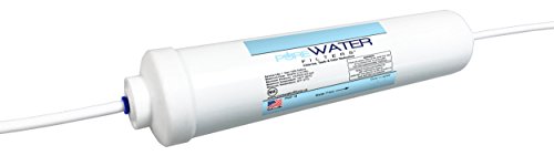 Inline Water Filter For Refrigerators, Ice Makers, Coffee Makers, Water Fountains, Water Coolers, Sink Faucets, RV, Campers, and Boats - with 1/4" Quick-Connect Fittings