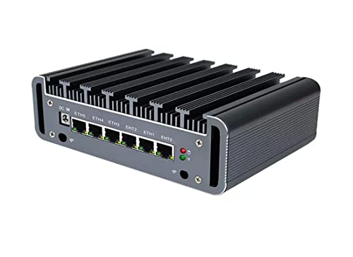 Firewall Appliance Mini PC, OPNsense, Intel Core I7 10510U, 6 x Intel Gigabit LAN, 2xDDR4 RAM, 1xHD, 1xCOM, AES-NI, Fanless Firewall PC, 8GB DDR4 RAM, 128GB SSD