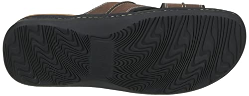 Dockers Men's Slide Sandal, Dark Brown, 10 Wide