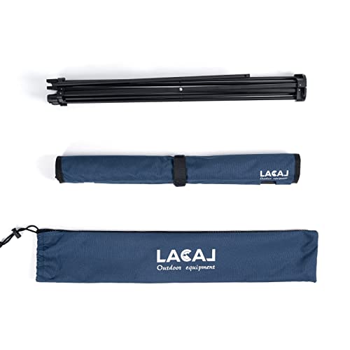 G2 GO2GETHER Lightweight Camping Folding Table, Durable Aluminum Frame, Oxford Cloth Tabletop, Compact Storage Size, with Unti-slip Foot Cover, Side Pocket and Carrying Bag (Navy)