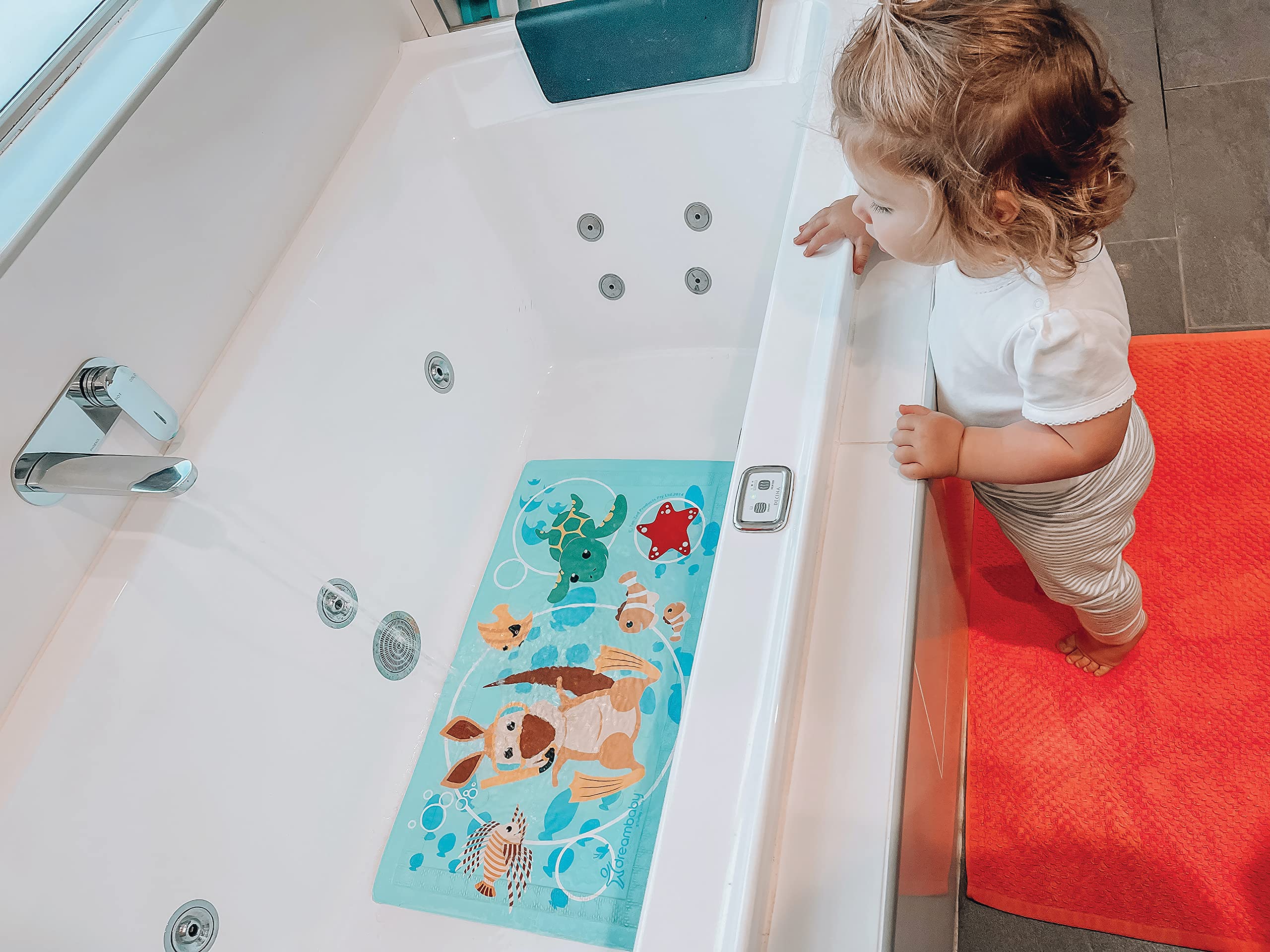 Dreambaby Anti-Slip Bath Mat with Too Hot Indicator