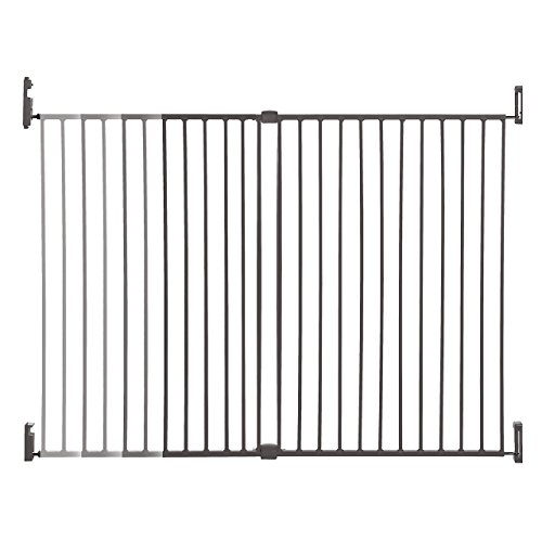 Dreambaby Broadway Extra-Wide Baby Safety GRO-Gate - with EZY Check Indicator Feature - Fits Openings 30-53 inches Wide - Charcoal - Model L2116