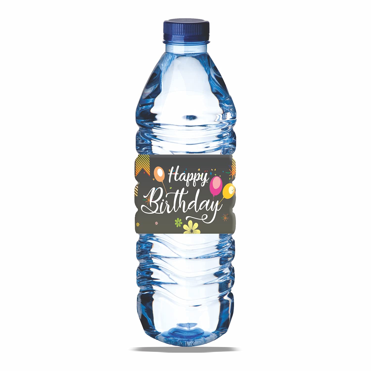 Happy Birthday Water Bottle Labels - (Pack of 100) 8.5" x 2.25" Wrappers Wrap Around Party Decoration Stickers