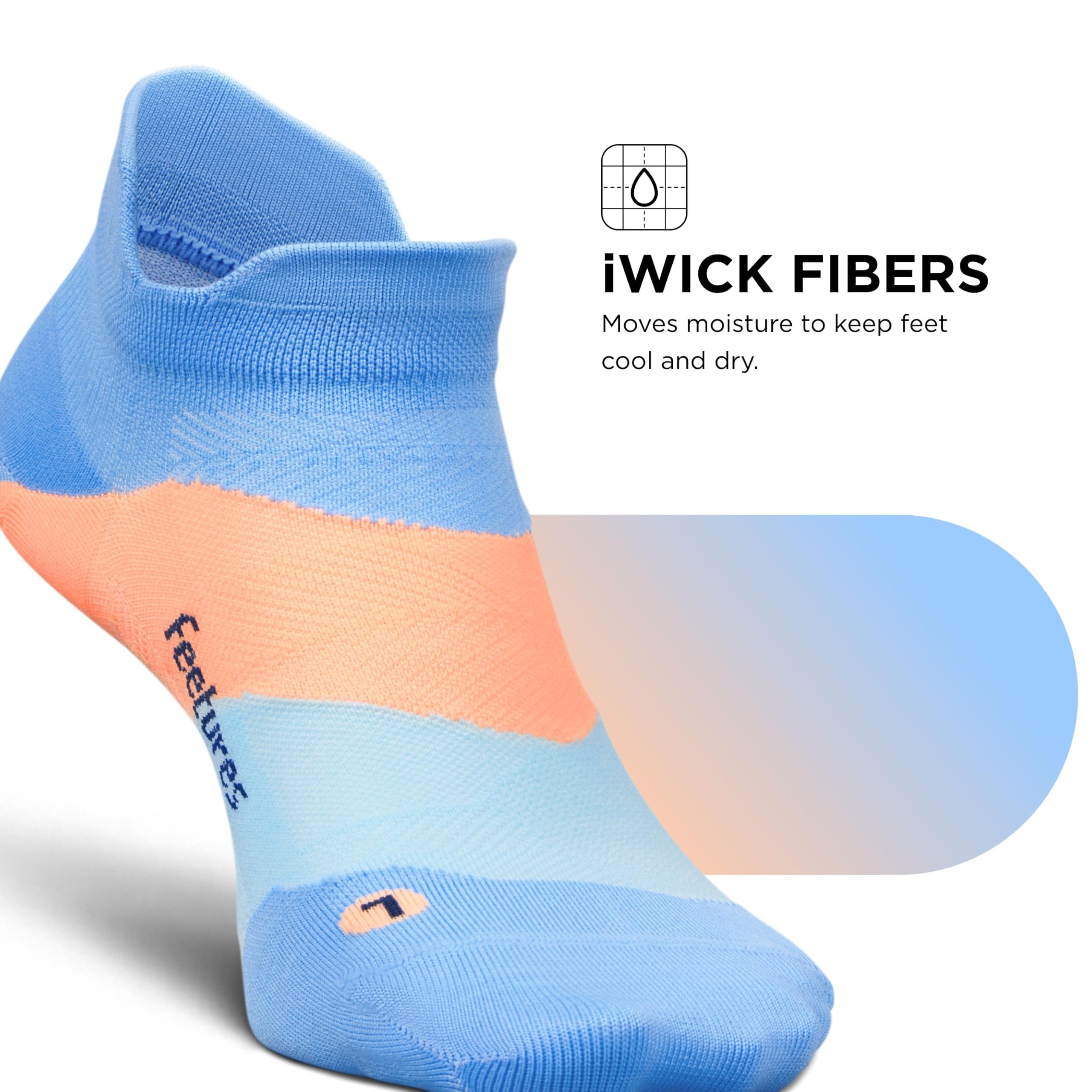 Feetures Elite Ultra Light Cushion Ankle Socks - Sport Sock with Targeted Compression - Bust Out Black, M (1 Pair)