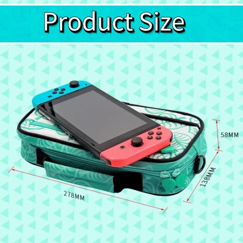 ENFILY Carrying Case for Switch/Switch OLED/Switch Lite, Animal Portable Travel Storage Bag with 10 Game Card Holders and Adjustable Shoulder Strap