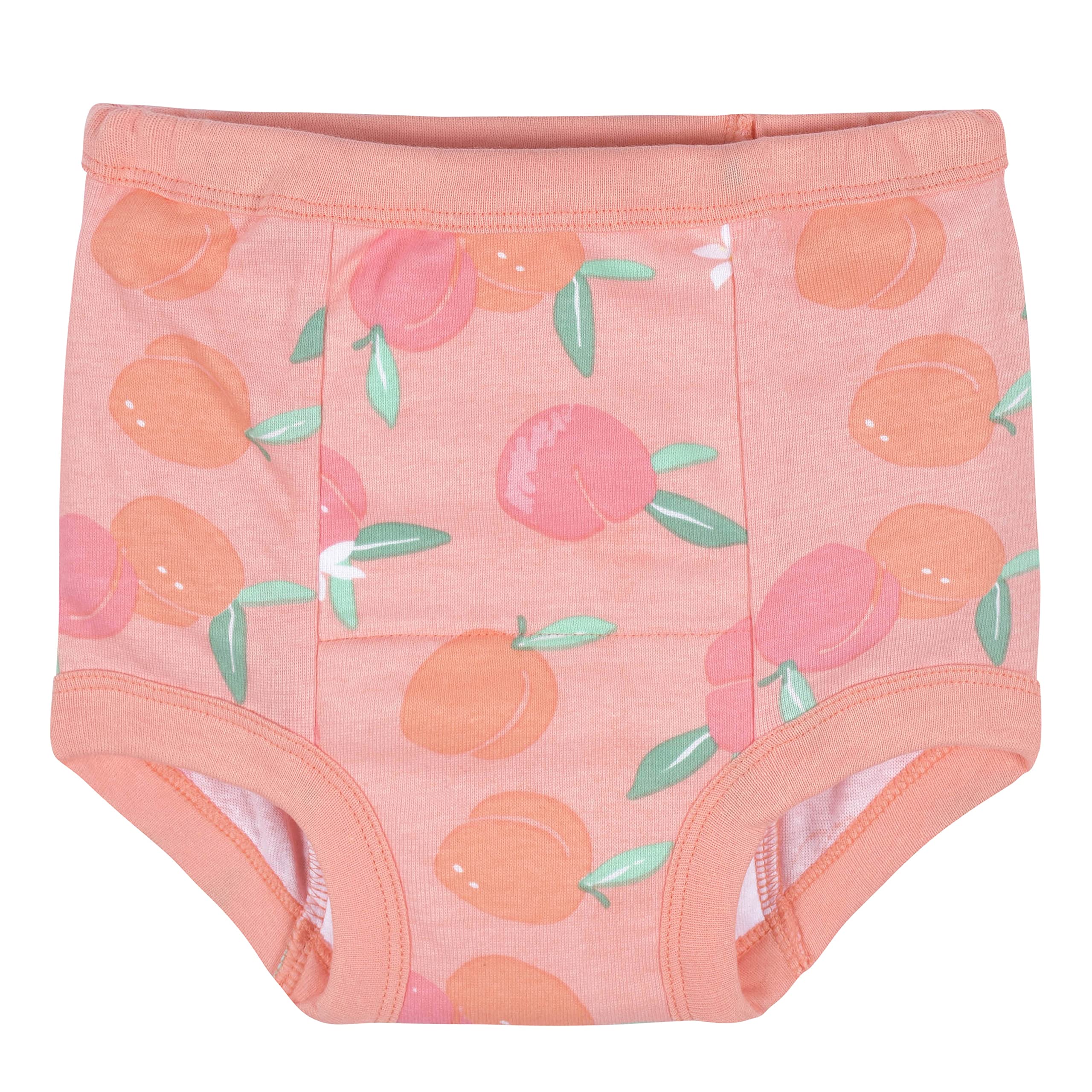 Gerber Baby Girls Infant Toddler 4 Pack Potty Training Pants Underwear Peach and Yellow 2T