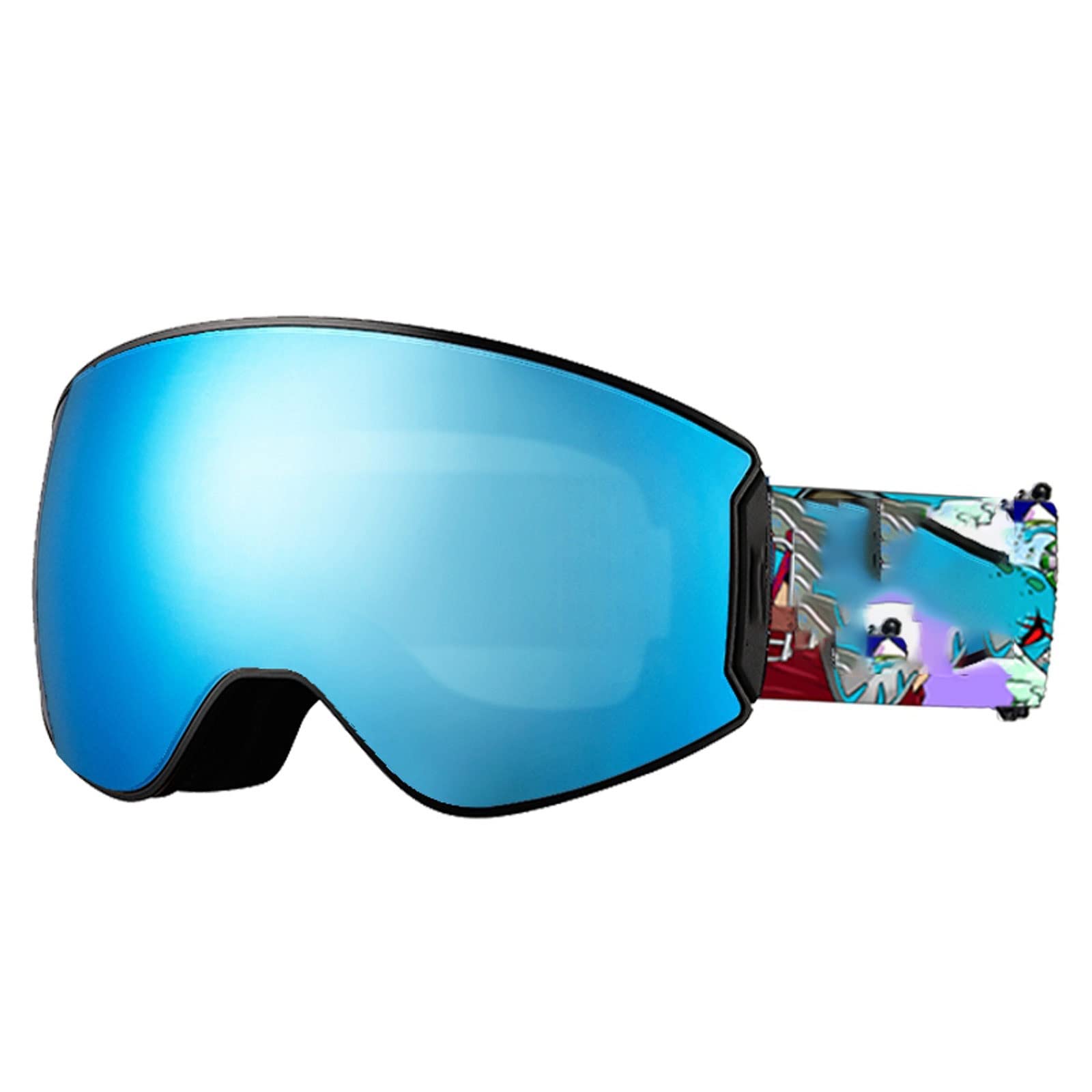 Feilx Ski Goggles for Women Men Glasses Snow Goggles-Interchangeable Lens,Anti Fog Snowboard Goggles for Men Women (Color : Blue, Size : 18 * 11cm)