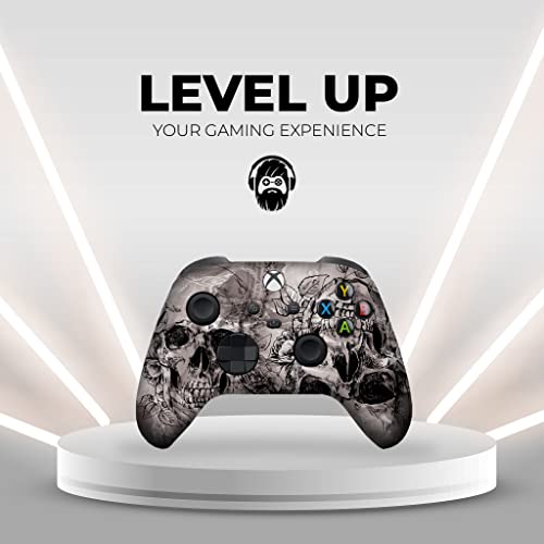 DreamController Skull Custom X-box Controller Wireless compatible with X-box One/X-box Series X/S Proudly Customized in USA with Permanent HYDRO-DIP Printing (NOT JUST A SKIN)