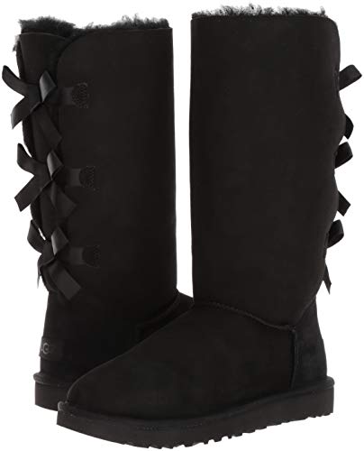 UGG womens Bailey Bow Tall Ii Boot, Black, 9 US