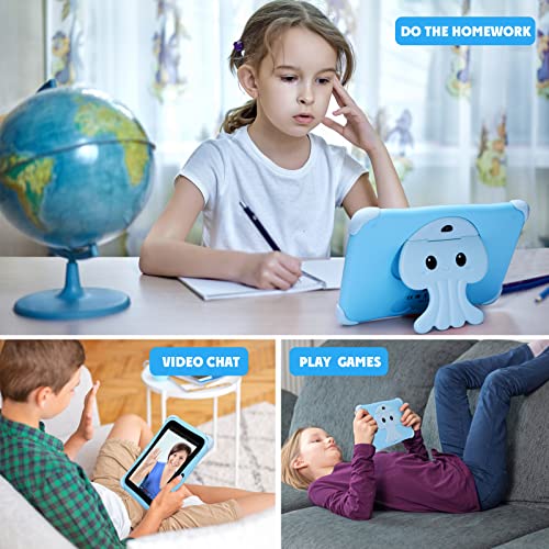 HQNWEIER 8 inch Kids Tablet, Quad Core Android 11, 2GB+32GB, WiFi, Bluetooth, Dual Camera, Educationl, Games,Parental Control, Kids Software Pre-Installed (Pink)
