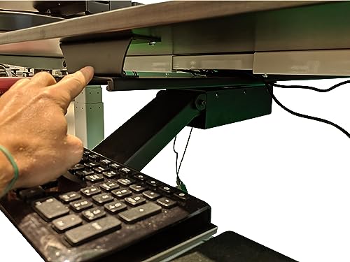 KT BRIDGE Under-Desk Keyboard Tray Mount for Electric Standing Desks - Clear the Crossbar on sit stand up desk frames standup desk adjustable desk accessories desk organizers and accessories