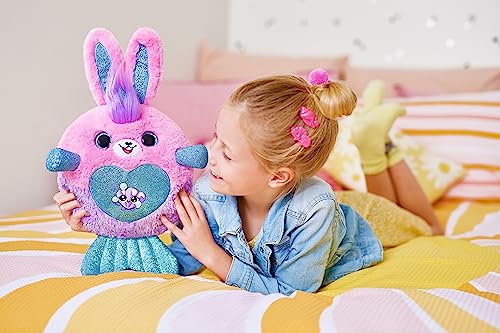 Rainbocorns Mermaidcorn (Bunny) by ZURU, Collectible Plush, Mermaid Surprises, Cuddle Plush Stuffed Animal, Surprise Egg, Stickers, Magic Sands & Bubble Mixture, for Girls 3+ Up