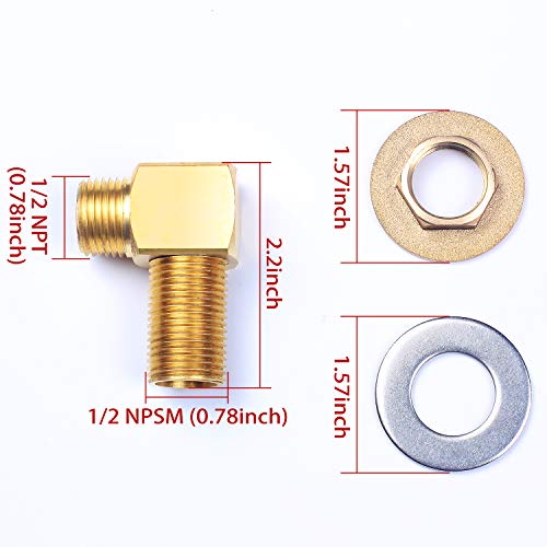 Installation Kit for Commercial Sink Faucet, Wall Mounting Installation Kit for Wall Mount Commercial Kitchen Faucet Backsplash Mount Set on Stainless Compartment Prep & Utility Sink