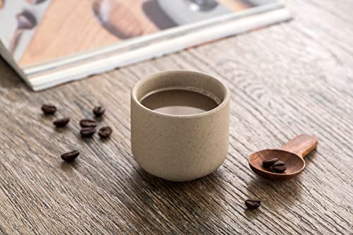 SYJAN HOME Ceramic teacups set of 4,No Handle Chinese KungFu Tea cups,3.5oz Teacups Japanese Teacup Set,Ceramic Tea Cup,4Pcs