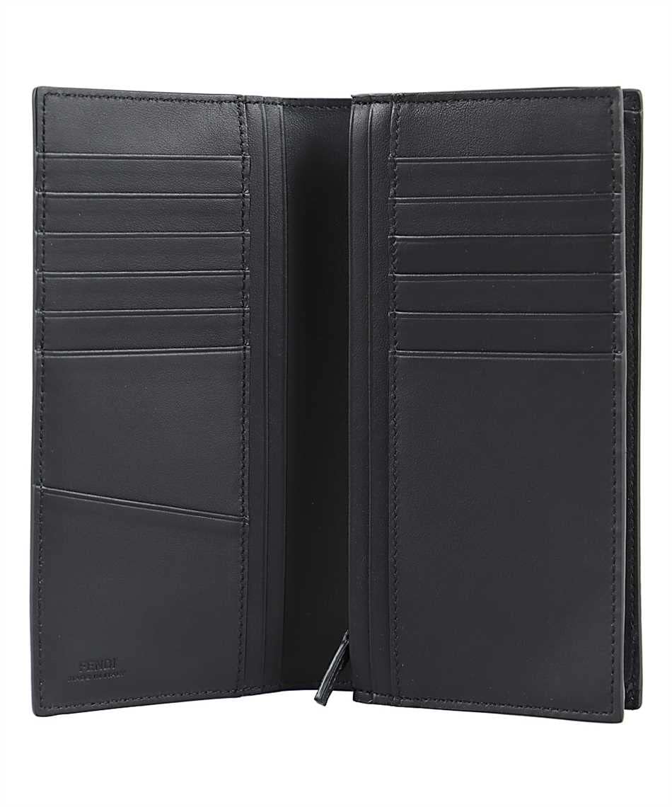 FENDI Baguette Nero Palmellato Leather Continental Vertical Wallet 7M0186