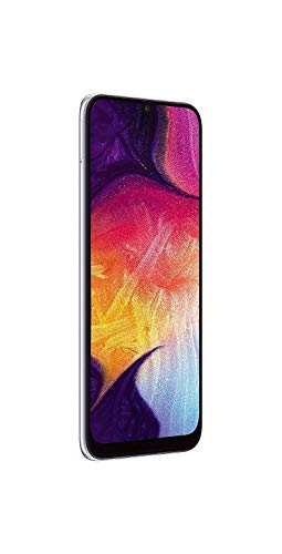 Samsung Galaxy A50 (64GB, 4GB RAM) 6.4" Display, 25MP, Triple Camera, Global 4G LTE GSM Factory Unlocked A505G (International Model w/ 64GB MicroSD Bundle) (White)