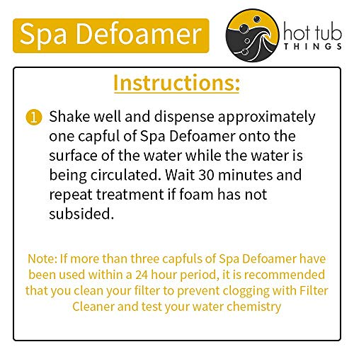 Hot Tub Things Defoamer 16 Ounce - Instantly Removes Foam from Spa Water