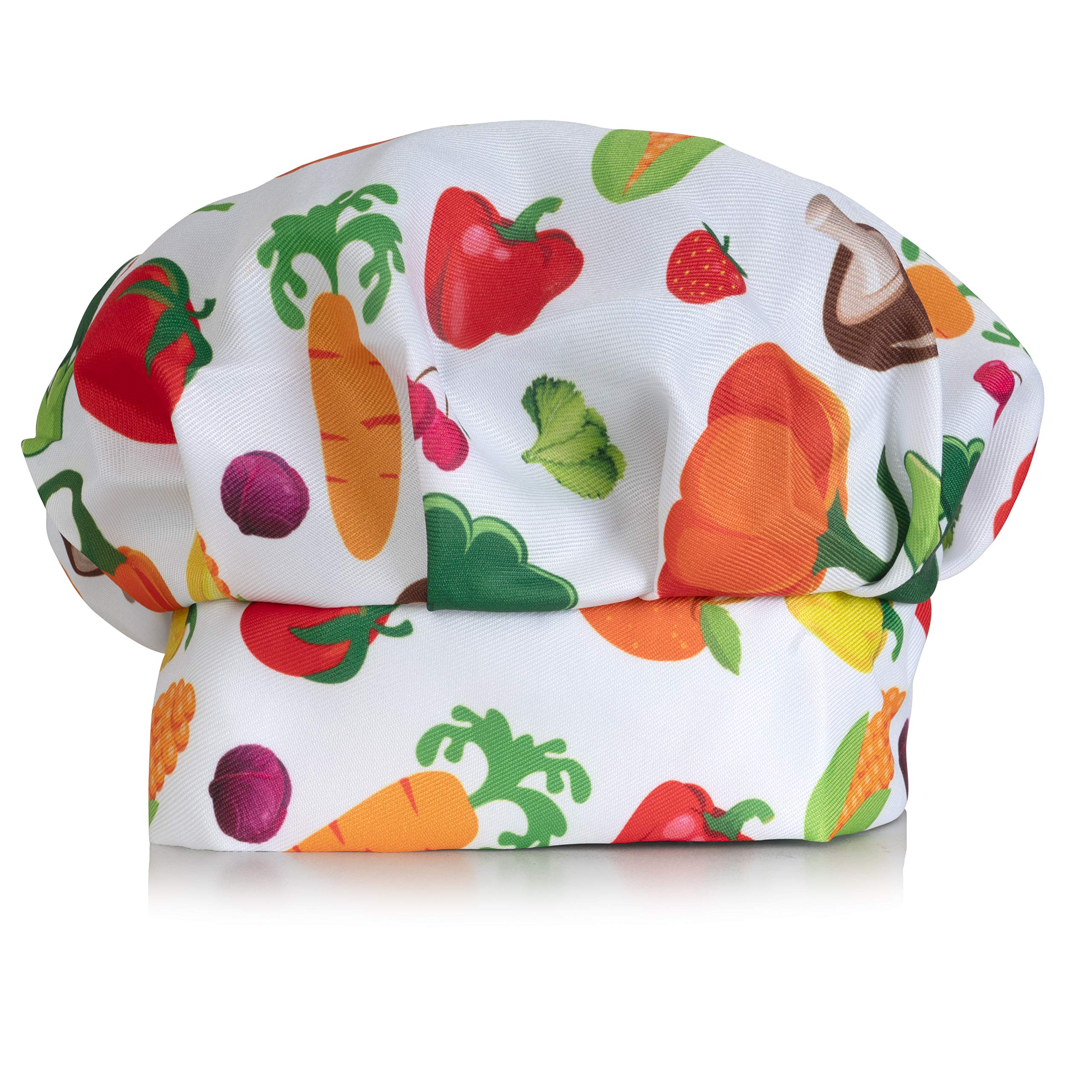 Kids Lovely Apron and Chef Hat with Adjustable Neck Strap for Culinary Cooking Baking Kitchen Play Gardening Fun Painting