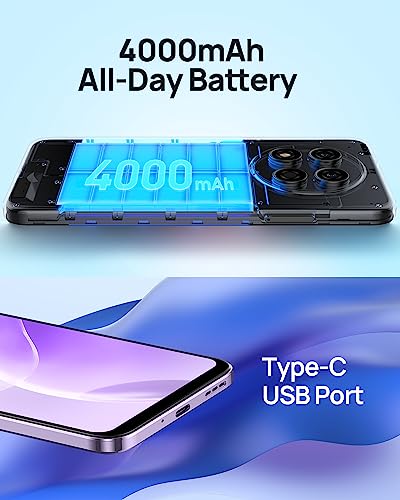 Ulefone 3G Unlocked Smartphones, Note 15 Android 12, Dual Sim Unlocked Cell Phones, Dual Rear Camera, Triple Card Slots, 6.22" Waterdrop Full-Screen Phones, 4000mAh, Face Unlock, US Version - Black