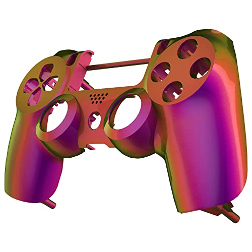 eXtremeRate Chameleon Purple Yellow Glossy Replacement Front Housing Shell Cover Compatible with ps4 Slim Pro Controller CUH-ZCT2 JDM-040/050/055 - Controller NOT Included