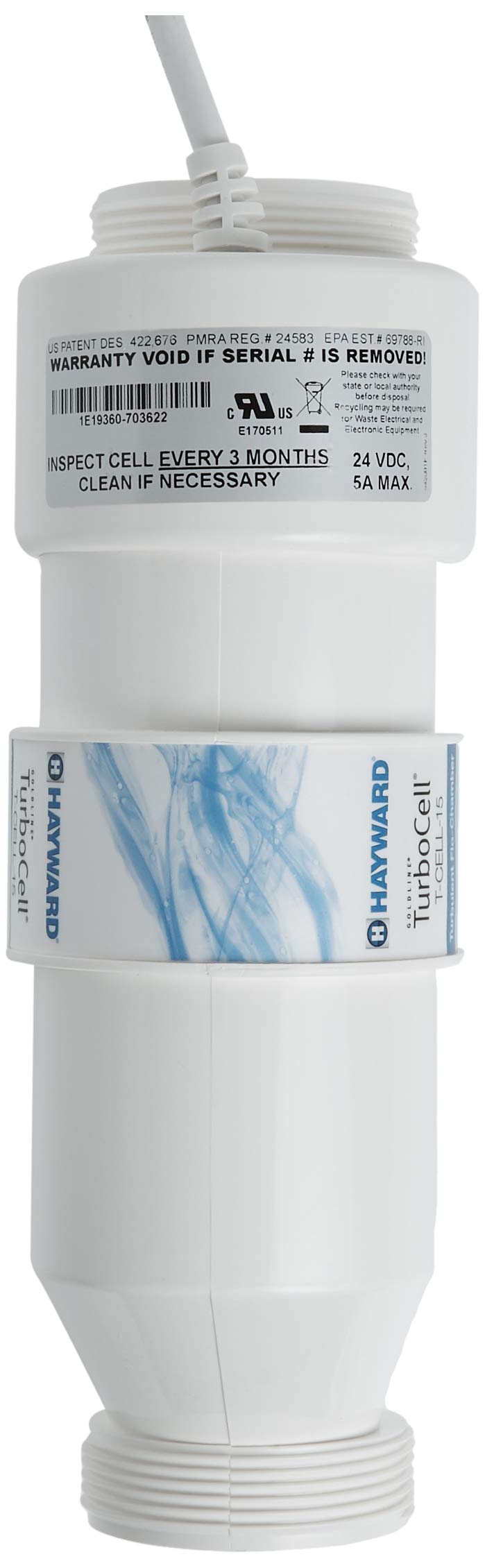 Hayward W3T-CELL-15 TurboCell Salt Chlorination Cell for In-Ground Swimming Pools up to 40,000 Gallons