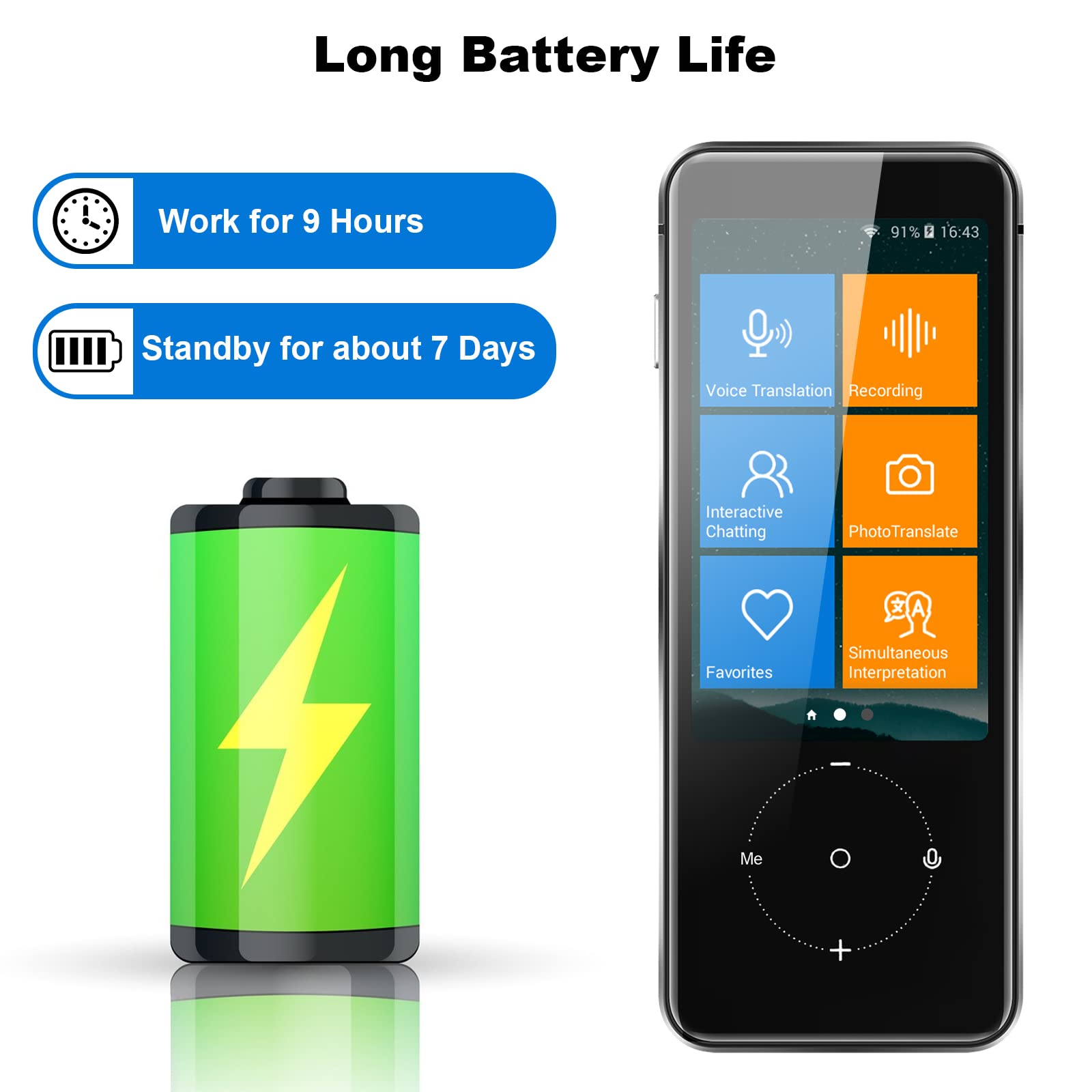 Language Translator Device,107 Language Portable Voice Translator with Touch Screen,Instant Translator Device for Learning a Second Language, Travel, International Business Exchange