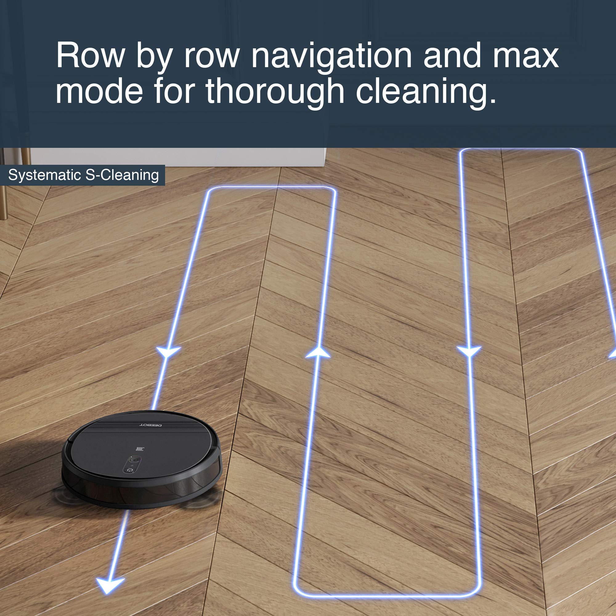 Ecovacs Deebot 711 Robot Vacuum Cleaner with Smart Navi 2.0, Systematic Mapping Cleaning, Wi-Fi Connectivity, Ideal for Pet Hair, Carpets, Hard Floor Surfaces, Compatible with Alexa (Renewed)