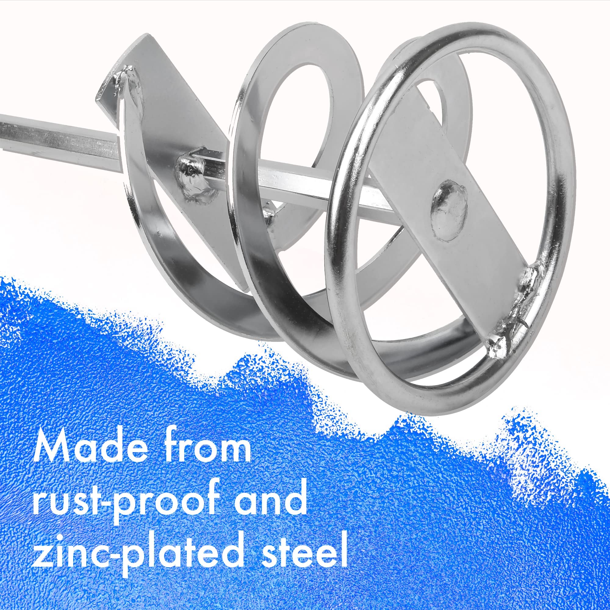 IMPRESA - [2 Pack] Paint Mixer for Drill - Extra Long Rust Proof Drill Mixer - Paint Stirrer Drill Attachment - Easy Cleaning Drill Paddle - Paint Stirrers - Paint Mixer for Drill 5 Gallon