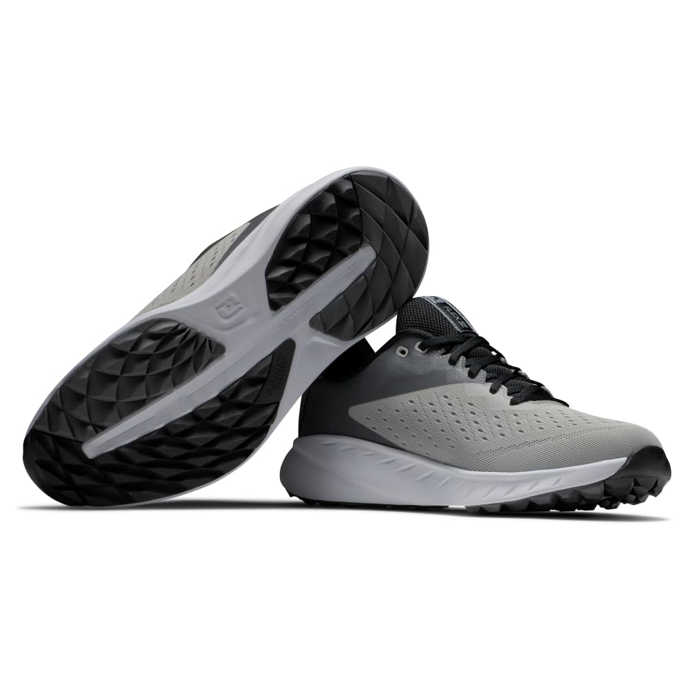 FootJoy Men's Fj Flex Xp Golf Shoe, Grey/Charcoal, 12 Narrow