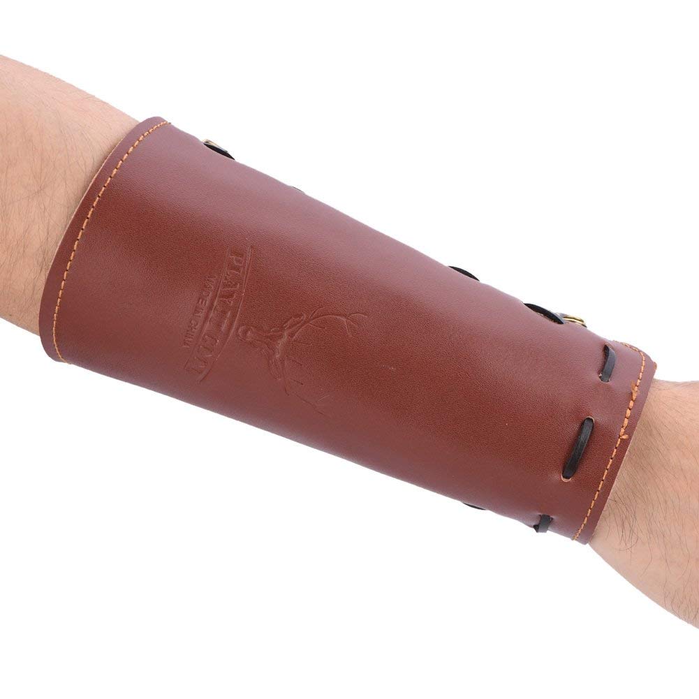 Dilwe Arm Guard, Shooting Archery Arrow Leather Arm Guard Strap Armband For Hunting Shooting Bow