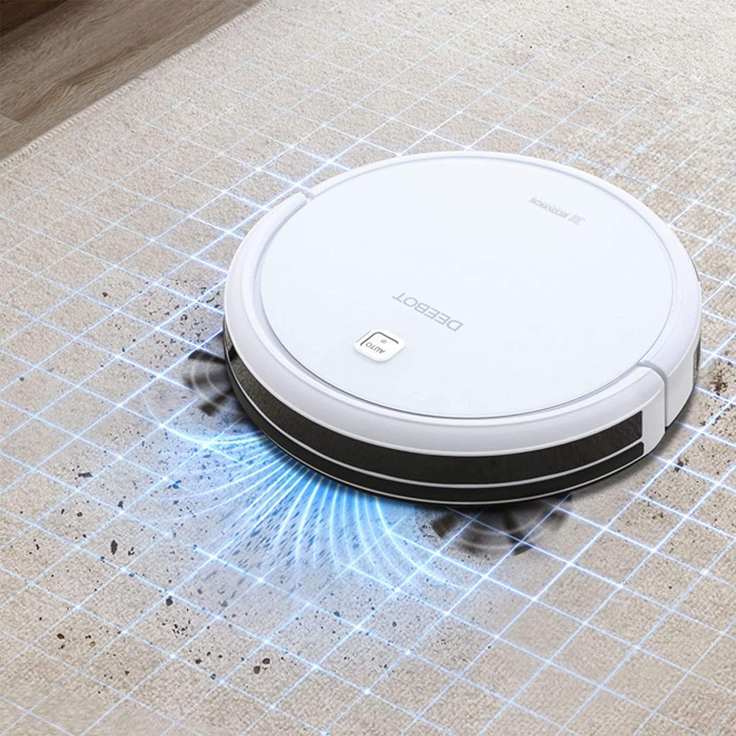 ECOVACS Deebot N79W App Control Quiet Running Home Robotic Multi Surface Self Charging Vacuum Cleaner with App Control Cleans Hard Floors and Carpets