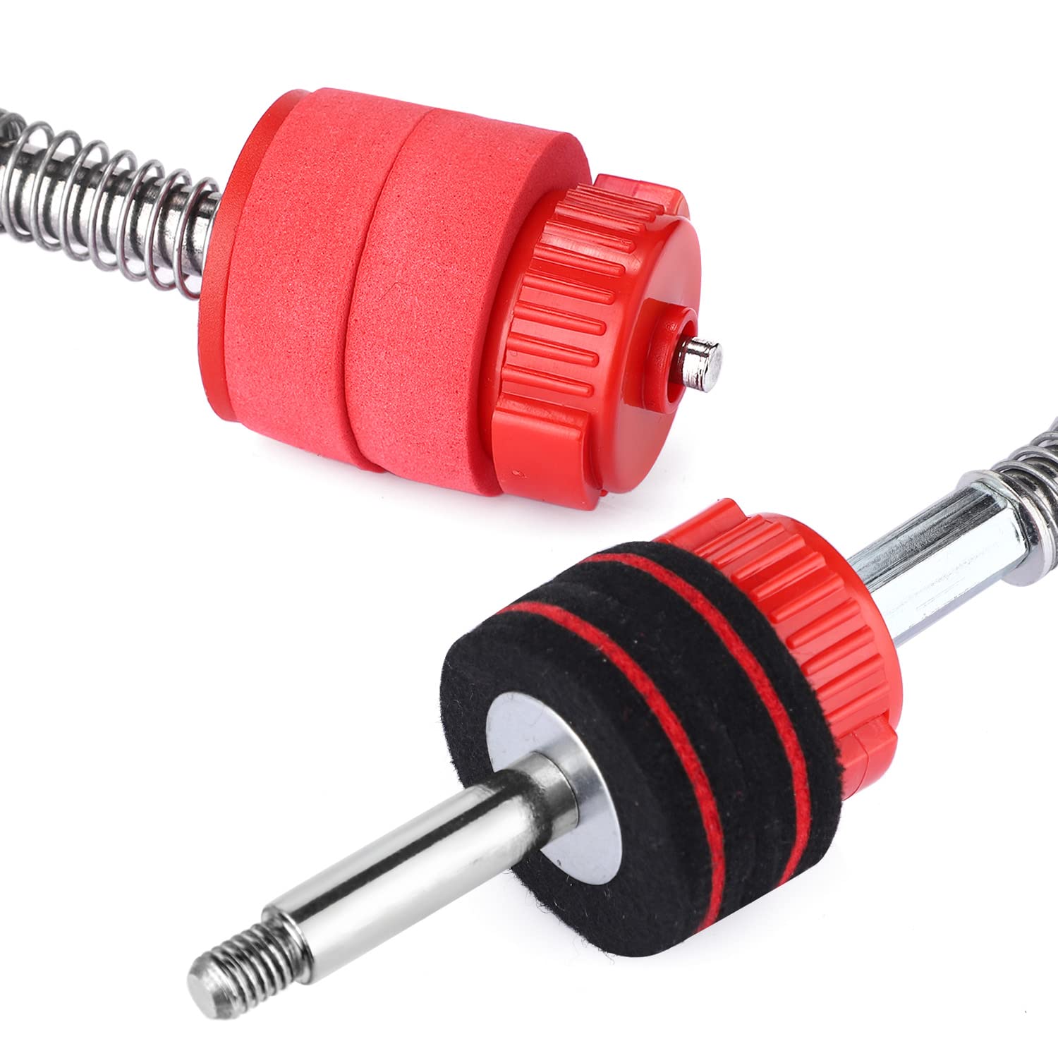 Facmogu Red Hat Stack Cymbal Stacker, Crasher Stacker for Drum Kit Accessories, Double-Braced Hi-Hat Cymbal Clutch for Standard Cymbal Jazz Drum Parts Accessories with Quick Set Nut