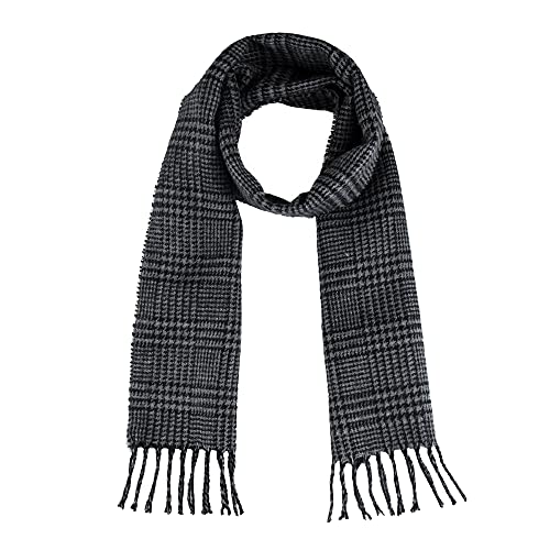 Dockers Men's Soft Winter Scarves - Regular and Reversible, Plaid/Herringbone, One Size