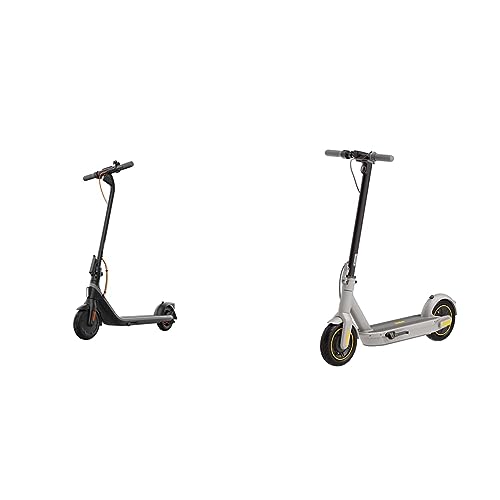 Segway Ninebot E2 Plus Electric KickScooter & Ninebot MAX G30LP Electric Kick Scooter, Up to 25 Miles Long-Range Battery, Max Speed 18.6 MPH, Lightweight and Foldable, Gray