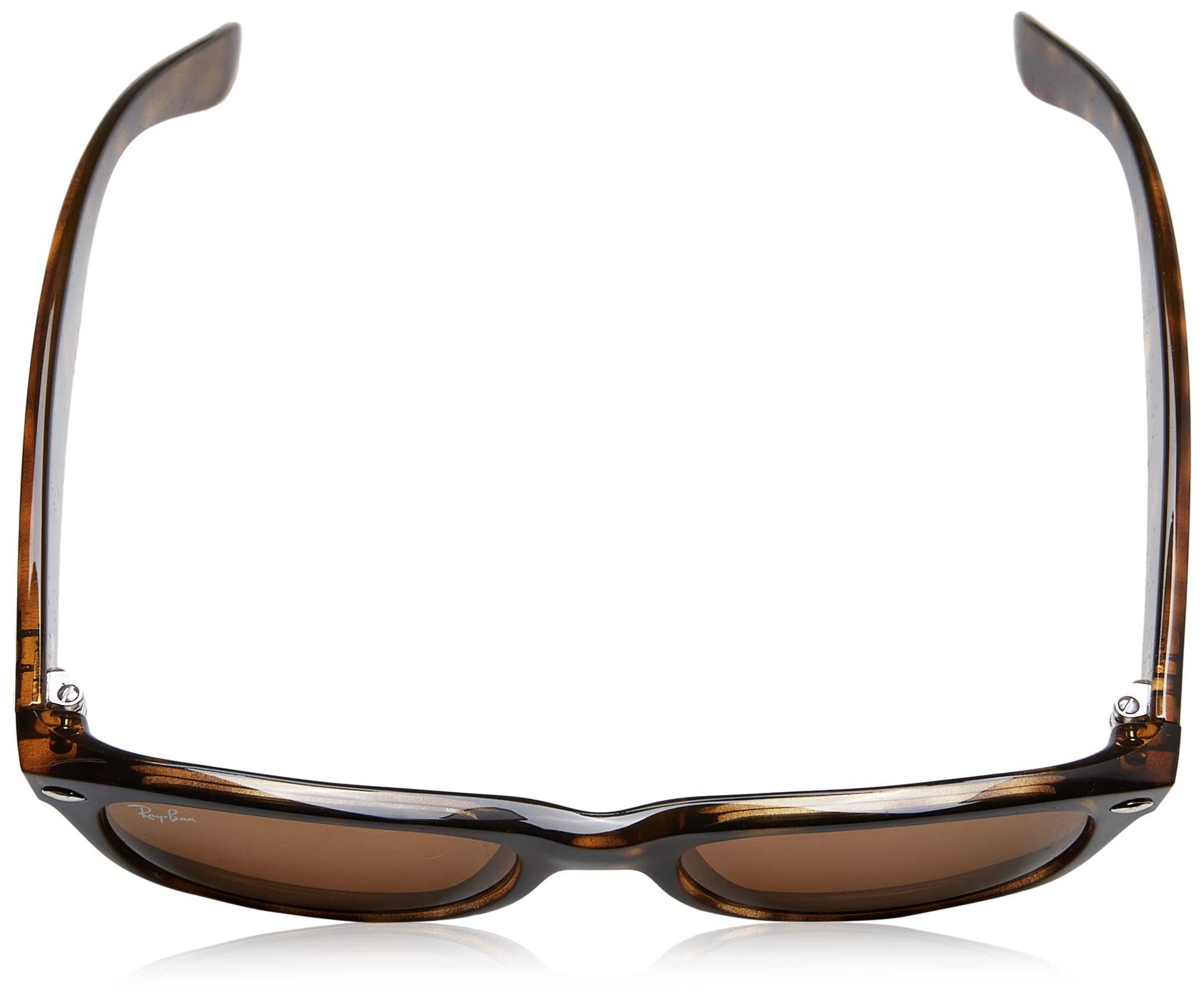 Ray-Ban womens Rb2132 New Wayfarer sunglasses, Tortoise Frame Solid Brown Lens, Large US