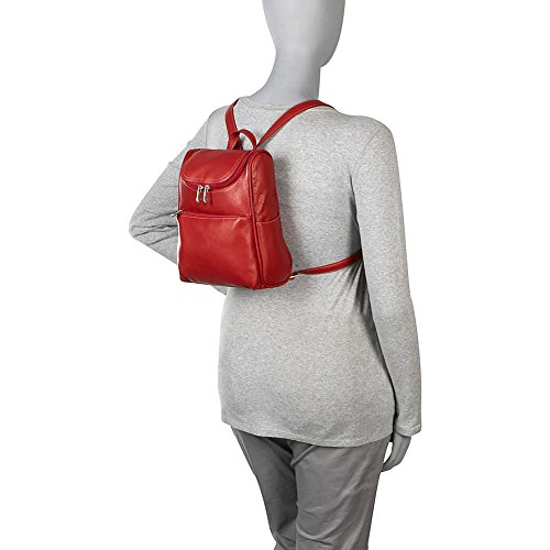 Le Donne Leather Womens On The Go Backpack (Tan)