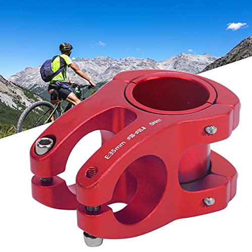 Dilwe Mountain Bike Stem, Aluminum Alloy 31.8/35mm Bike Stem Short Handlebar Stem Cycling Accessory(red)