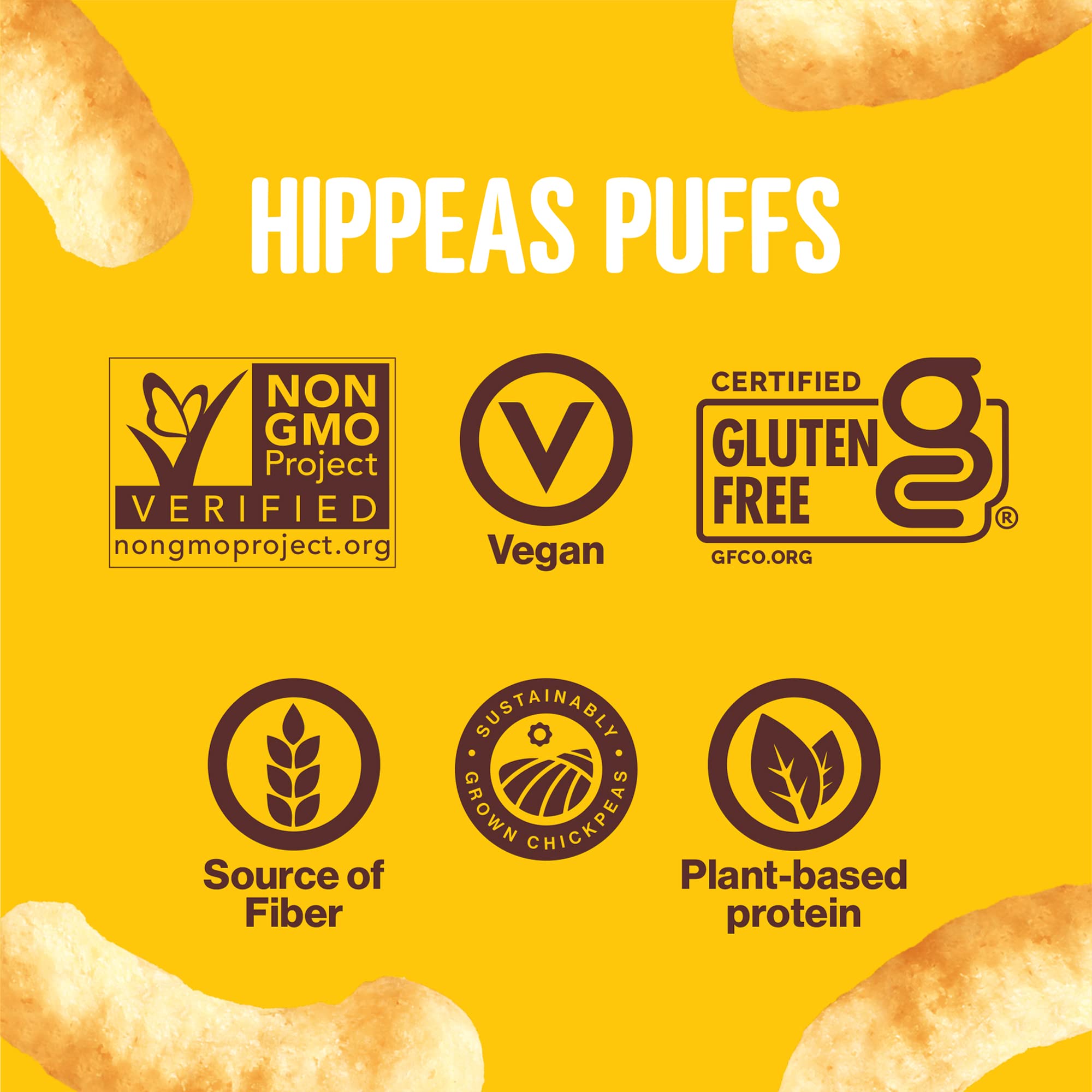 Hippeas Organic Chickpea Puffs, Vegan White Cheddar, 4 Ounce (Pack of 6), 4g Protein, 3g Fiber, Vegan, Gluten-Free, Crunchy, Plant Protein Snacks