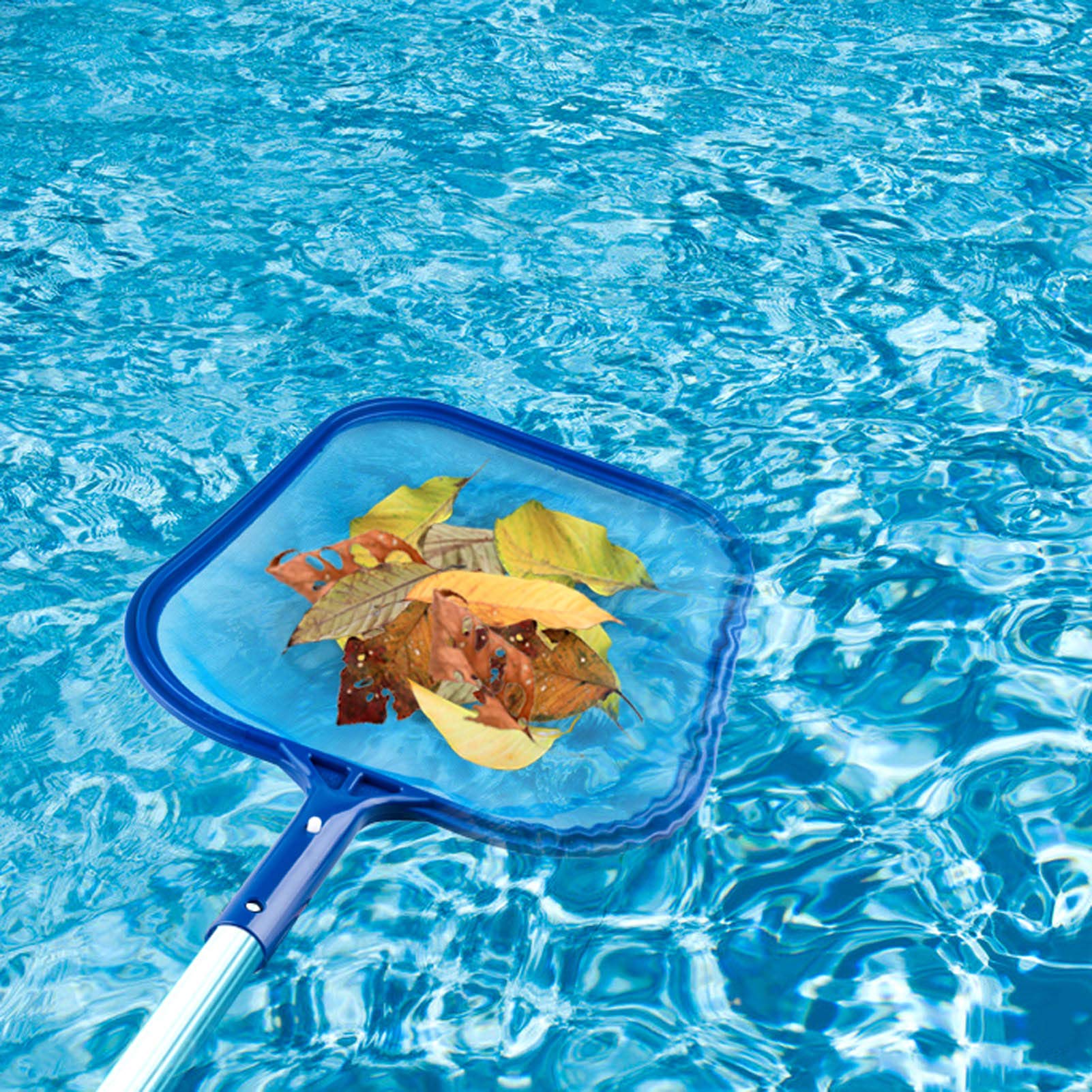 Leaf Skimmer Net Swinging Pool Skimmer Above Ground Pool Maintenance - Fine Mesh Net - for Cleaning Surface of Swimming Pools, Hot Tubs, Spas and Fountains