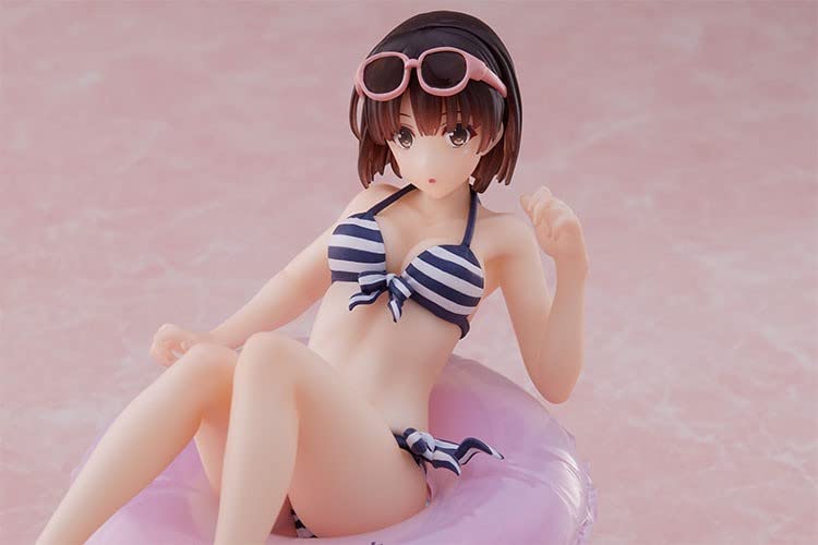 Figure, How to Raise A Boring Girlfriend, Pool Party, Katou Megumi, Anime Game Character, About 10cm High, Static Table Decoration, Room Decoration Model, Handmade Model