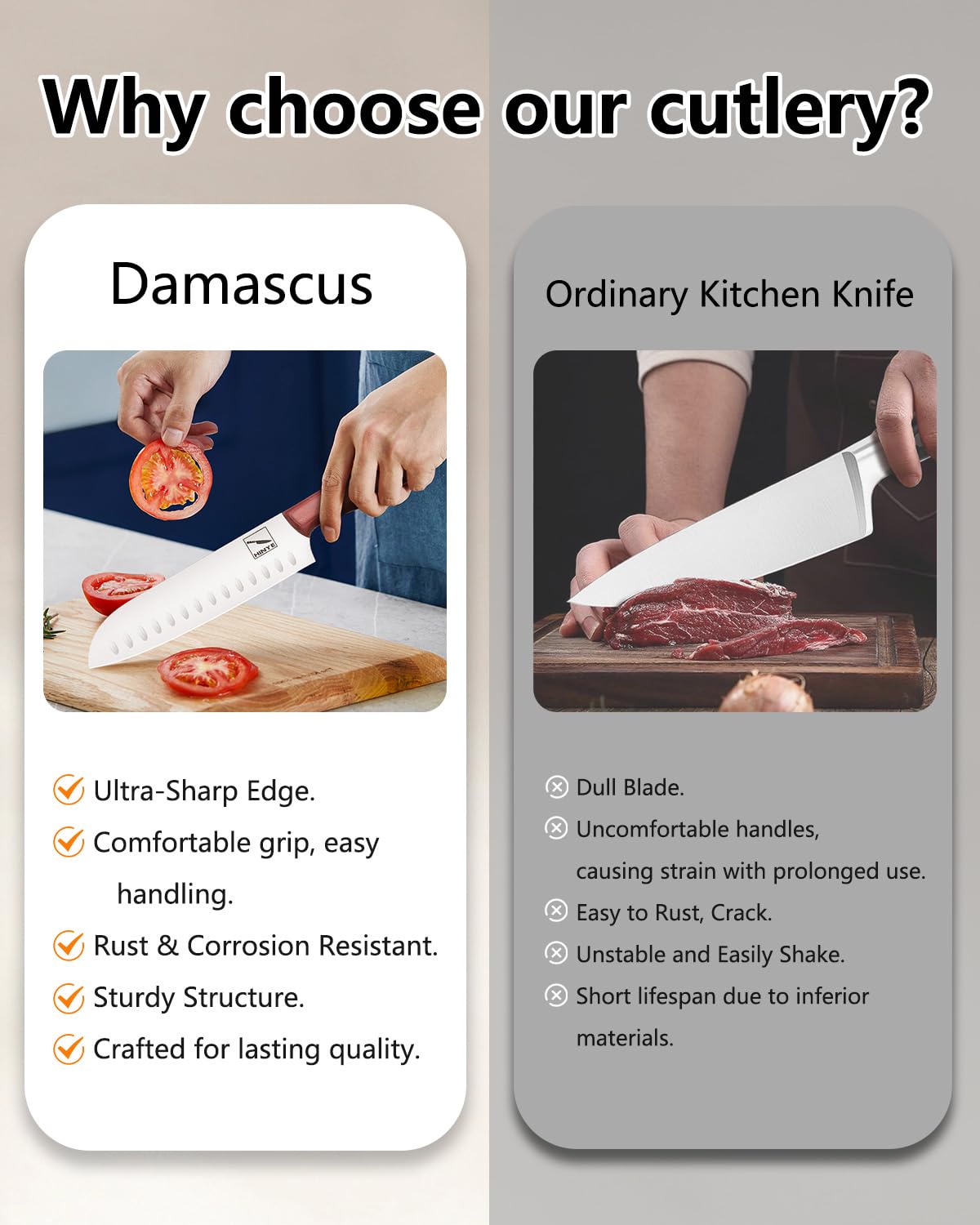 Hinye Chef Knife Ultra Sharp Santoku Knife Japanese Chefs Knife, Kitchen Knife Gadgets Birthday Gifts for Women Men Dad with High-End Gift Box (Ruby Red)