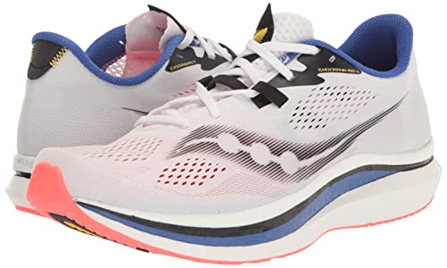Saucony Men's Endorphin Pro 2 Sneaker, White/Black/Vizi, 11