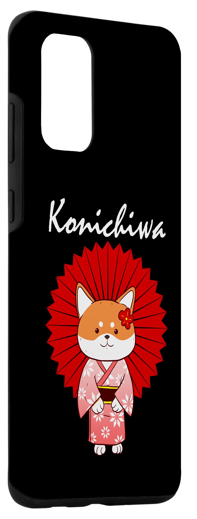Galaxy S20+ Funny Shiba Inu Uni Dog Konichiwa Kimono Flower Dress Case